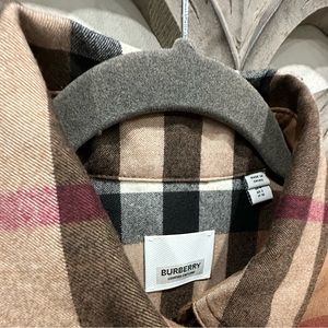 Burberry | Tops | Burberry Check Wool Oversized Shirt | Poshmark